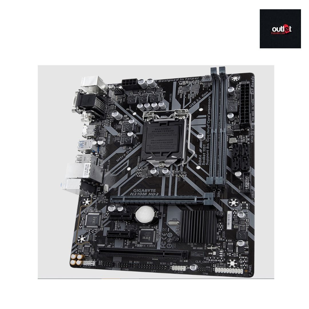 REFURBISHED Gigabyte GA-H310M-HD2 Intel H310 Ultra Durable motherboard ...