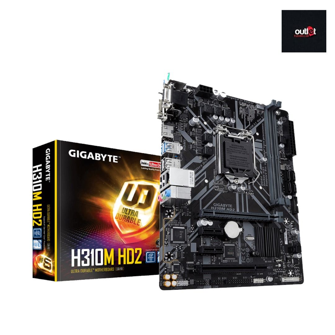REFURBISHED Gigabyte GA-H310M-HD2 Intel H310 Ultra Durable motherboard ...