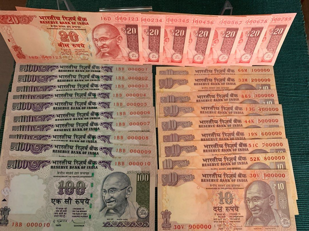 Reserve Bank of India 🇮🇳 Mahatma Gandhi Old Banknotes Prefix serial Low ...