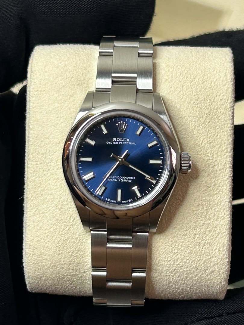 Rolex 28mm Blue Dial Automatic Steel Ladies 276200 Watch, Luxury ...