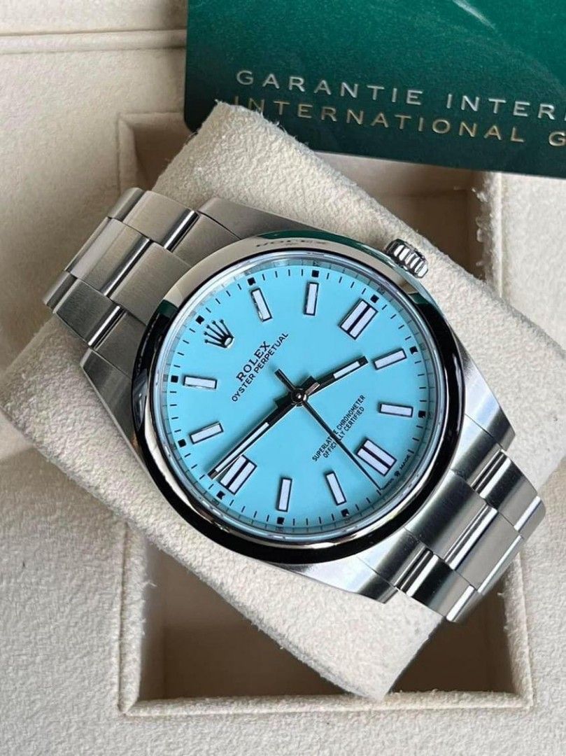 Rolex oyster perpetual Tiffany blue 41mm 2022yr Model:124300, Luxury ...