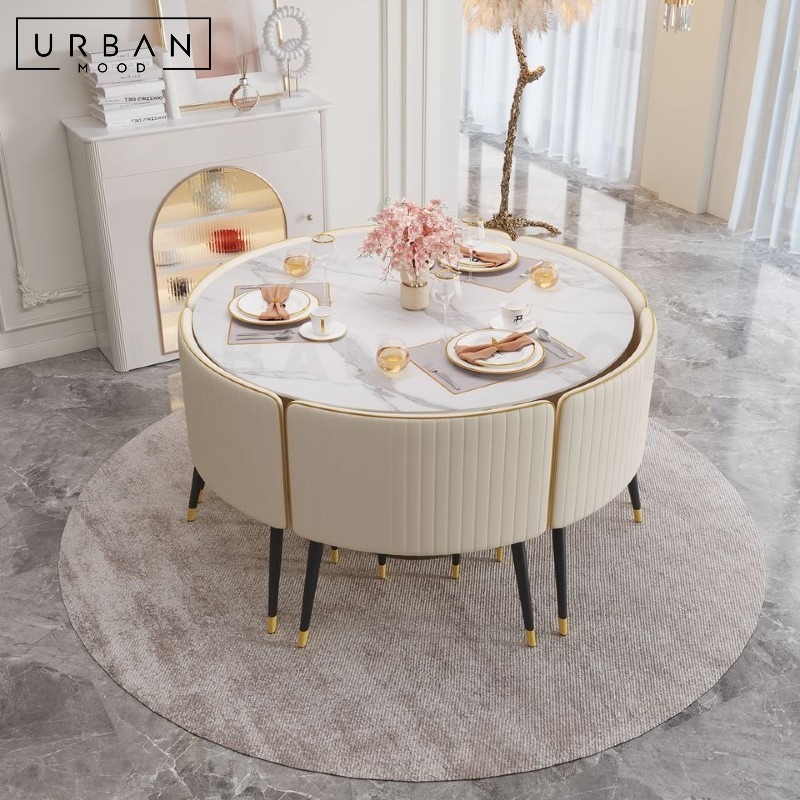 RYLAN Modern Sintered Stone Dining Table, Furniture & Home Living ...