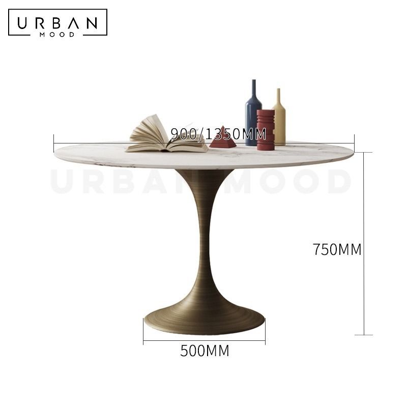 RYLAN Modern Sintered Stone Dining Table, Furniture & Home Living ...