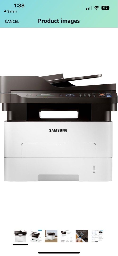 Samsung Xpress M2885FW Wireless Monochrome Laser Printer with Scan/Copy/Fax, Simple NFC + WiFi ...