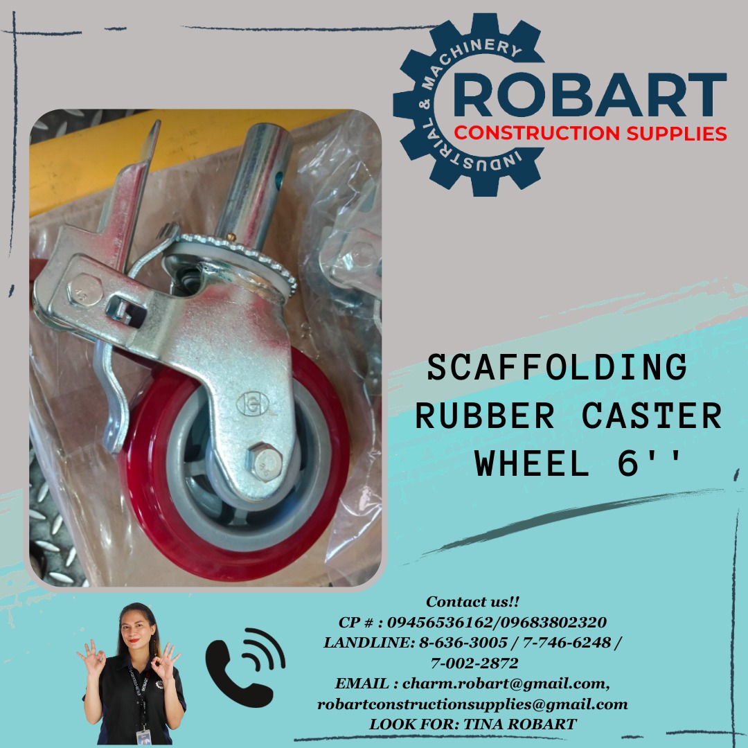 Scaffolding Rubber Caster Wheel 6'', Commercial & Industrial ...