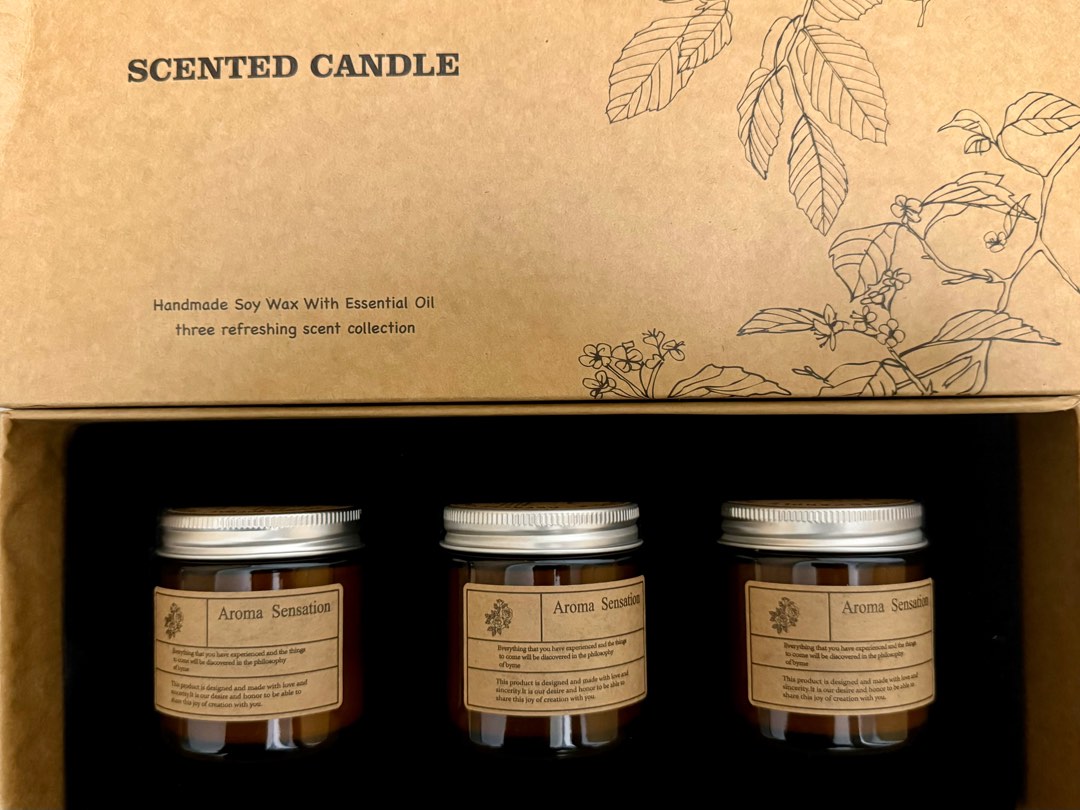 Scented candle gift box, Furniture & Home Living, Home Fragrance on ...