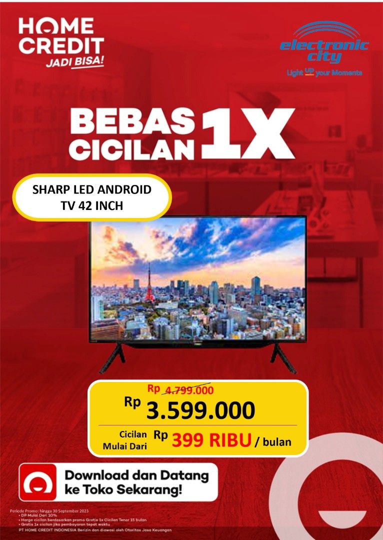 SHARP LED Android TV 42 INCH Garansi Resmi, Elektronik, TV ...