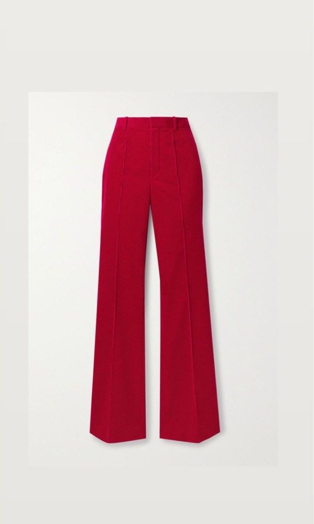 SHEIN RED FLARED TROUSER TYPE PANTS, Women's Fashion, Bottoms, Other ...