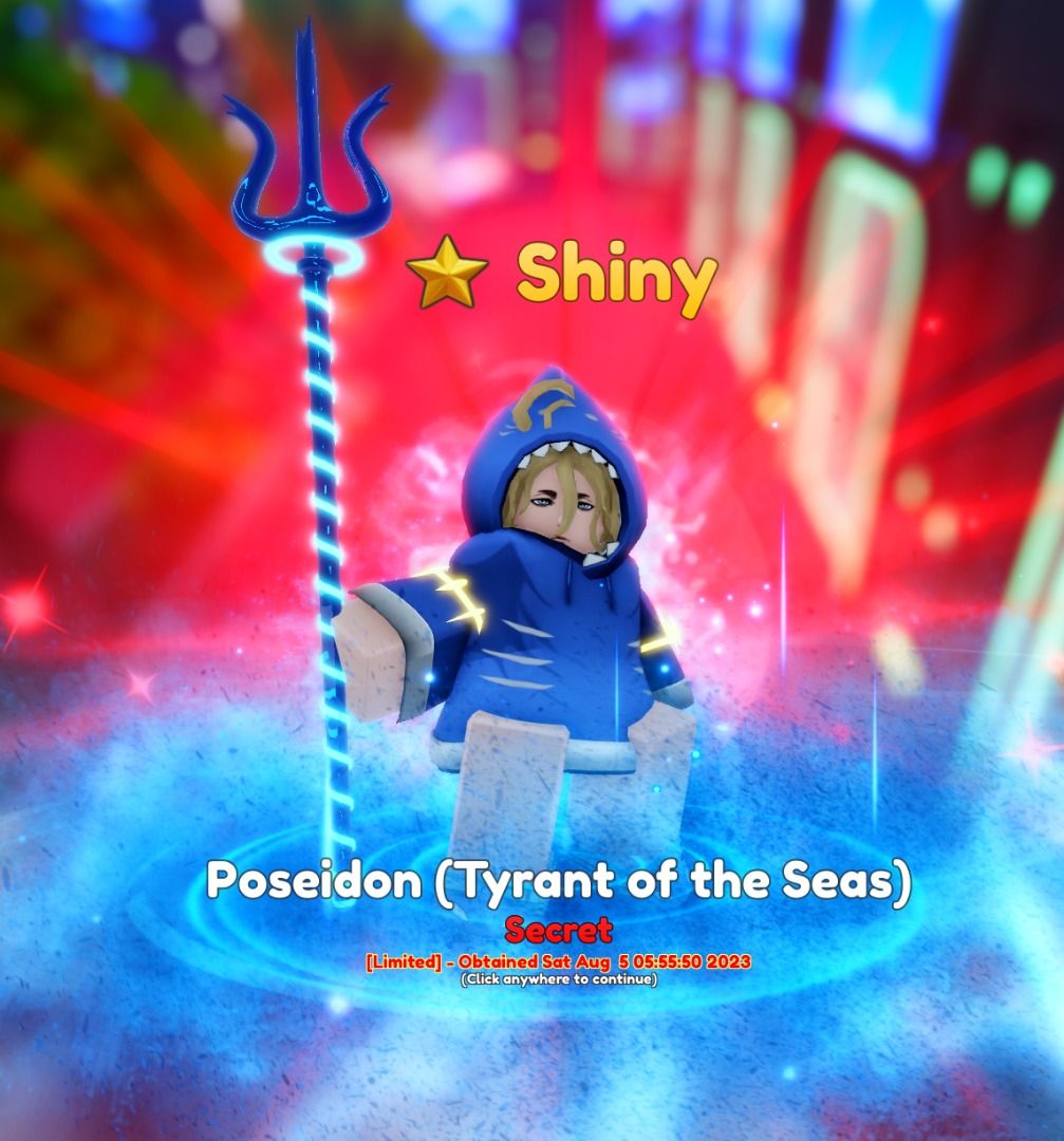 Shiny Poseidon | Anime Adventures [ROBLOX], Video Gaming, Gaming ...