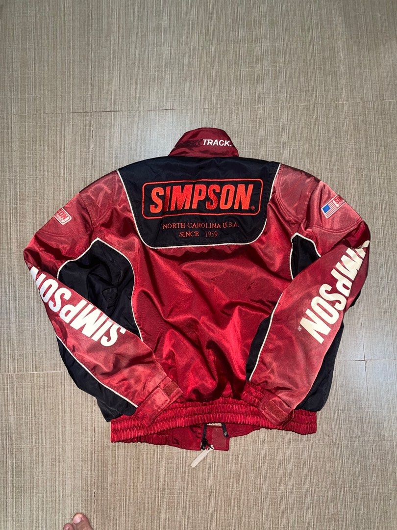 SIMPSON RED RACING JACKET, Men's Fashion, Coats, Jackets and Outerwear ...