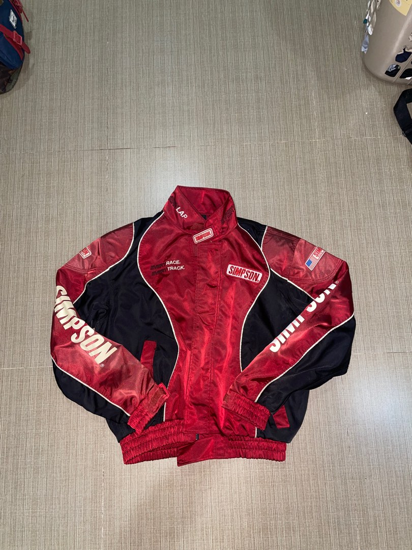 SIMPSON RED RACING JACKET, Men's Fashion, Coats, Jackets and Outerwear ...
