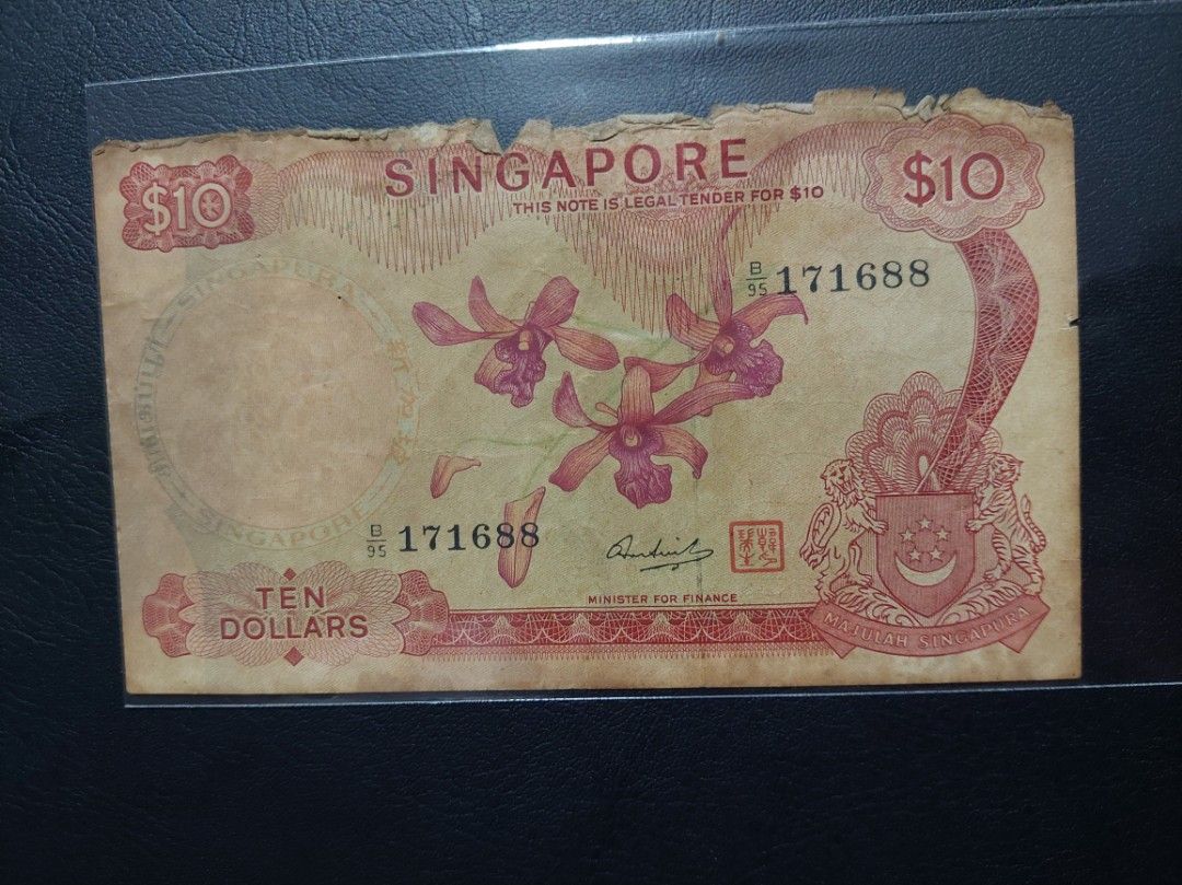Singapore Old Bank Note Rare H.S.S Orchid Series $10, Hobbies & Toys ...
