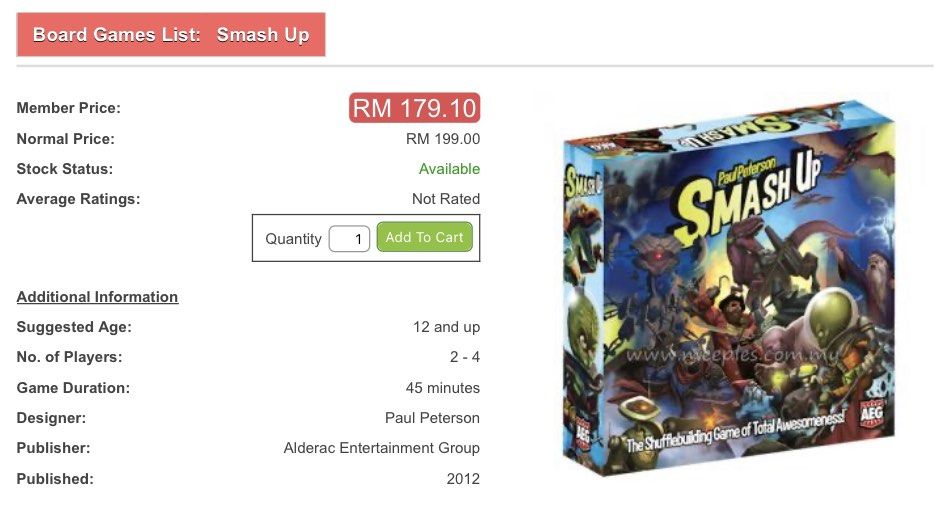 Smash Up Board Game original, Hobbies & Toys, Toys & Games on Carousell