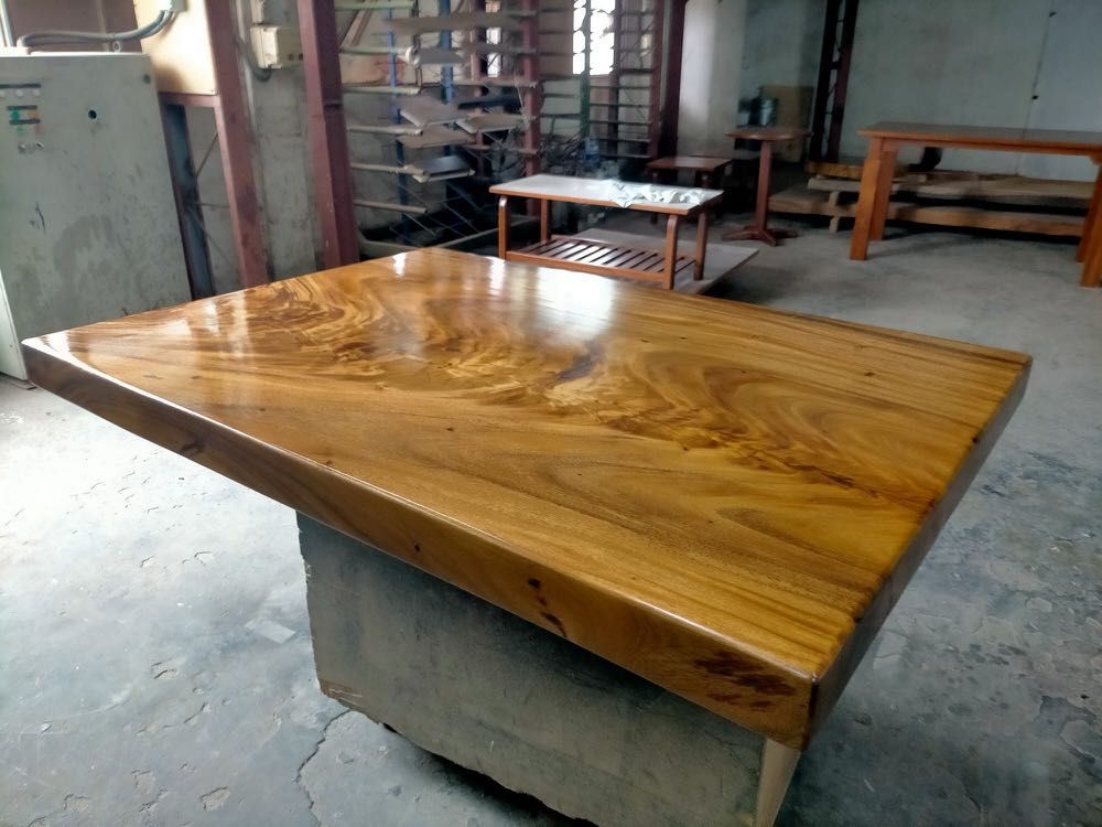 Solid rain tree suar local wood for dining table wood plank, Furniture ...