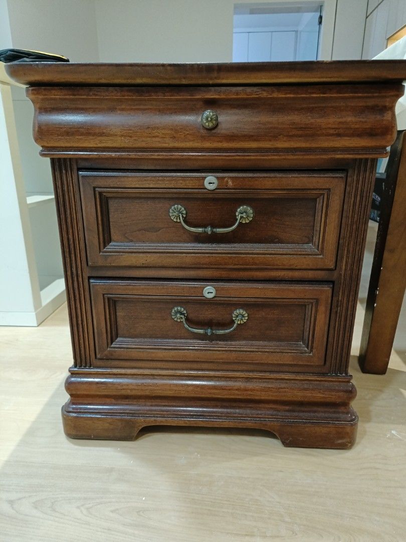 Solid wood side cabinet, Furniture & Home Living, Furniture, Shelves ...