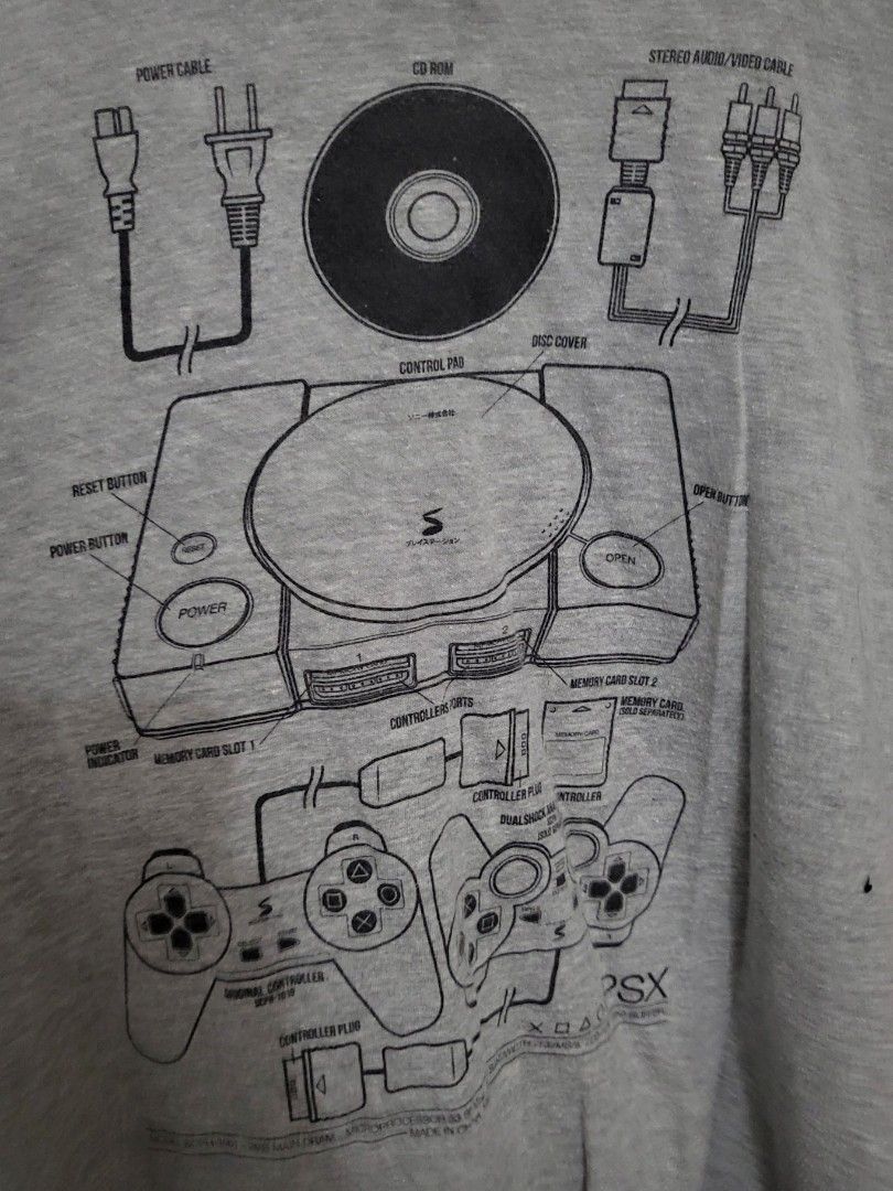 Sony Play Station PSX Console Tshirt, Men's Fashion, Tops & Sets ...