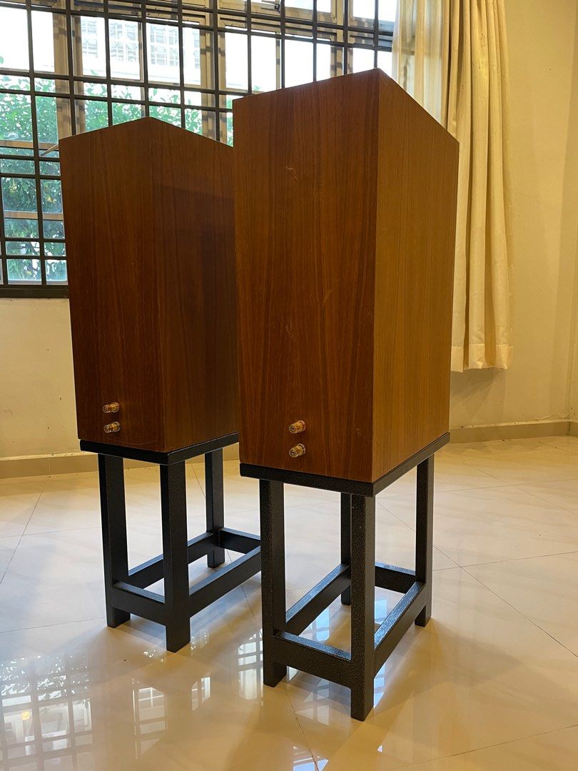 Speaker boxes with metal stands, Audio, Soundbars, Speakers ...
