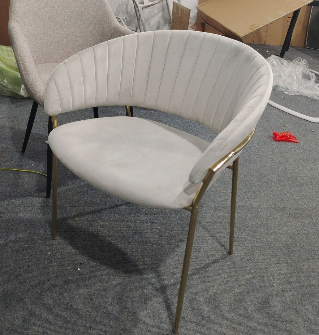 [NEW] SSF Dining Chair Luxury Dining Chair Essi Suede Curve Back Chair ...