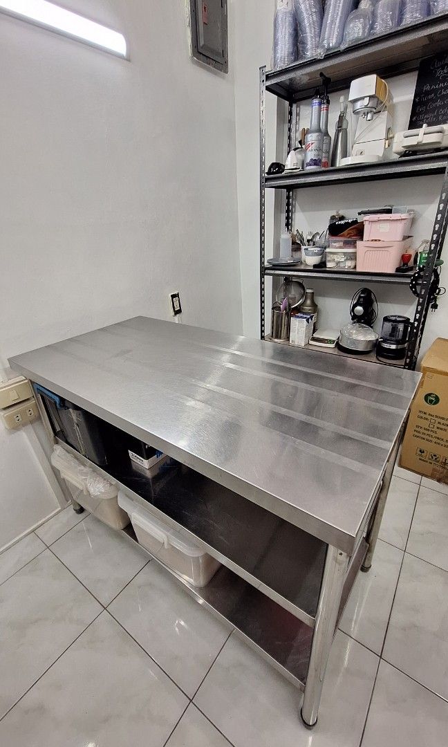 Stainless Steel Baking Working Table, Furniture & Home Living ...