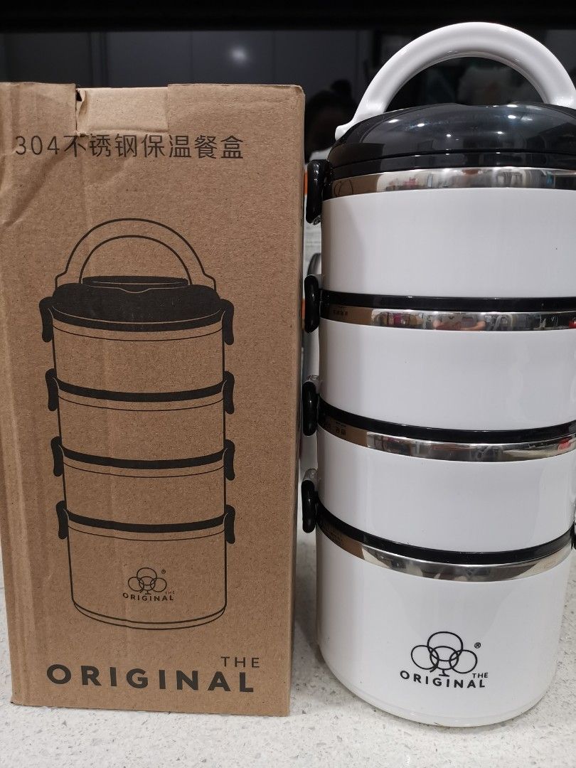 Stainless steel multi layer food container, Furniture & Home Living ...