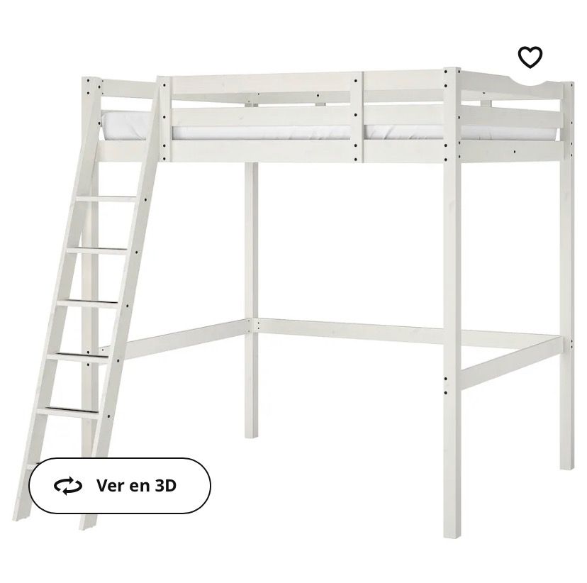 Stora Ikea high bed frame in black plus latex mattress, 傢俬＆家居, 傢俬, 床架及床 ...