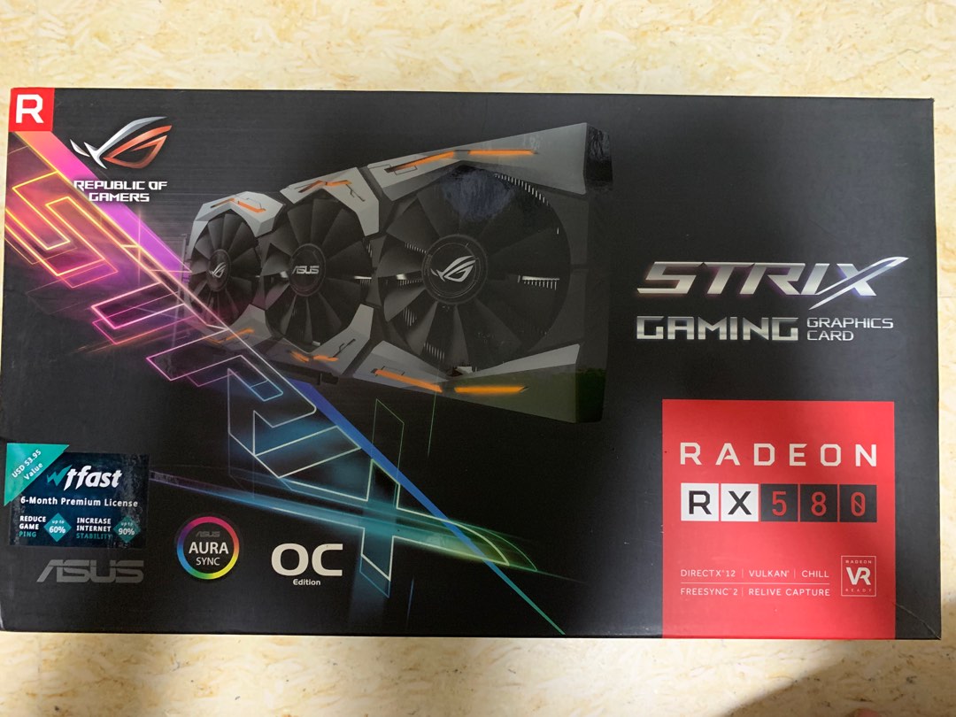 ASUS ROG-STRIX-RX580-O8G-GAMINGOC Edition GDDR5, Computers & Tech ...