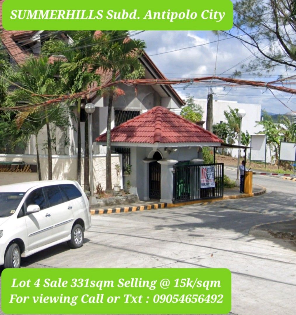 Summerhills Subdivision Antipolo City 331sqm, Property, For Sale, Lot ...