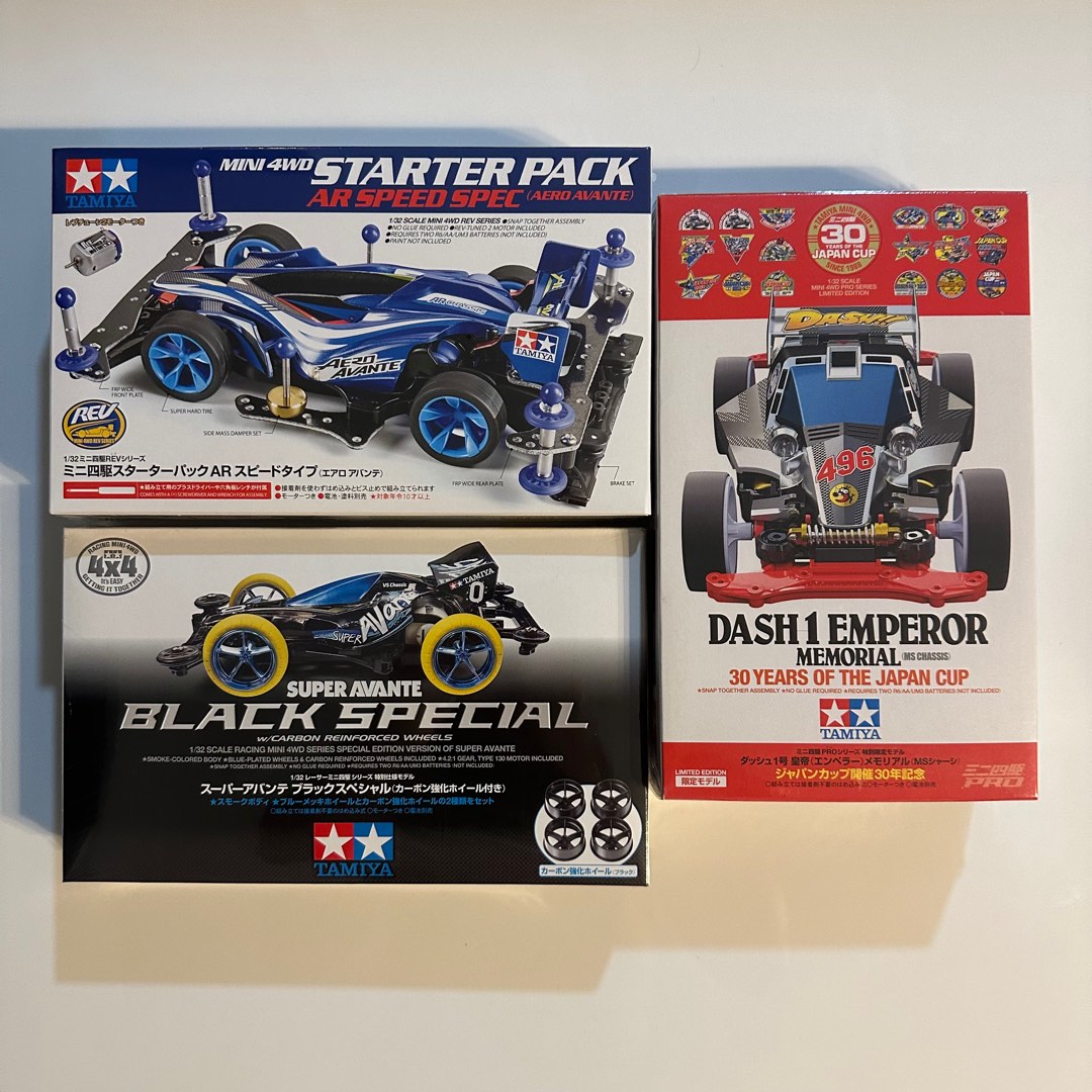 Tamiya Mini 4WD / Starter Pack Aero Avante / Super Avante BS / Dash 1 ...