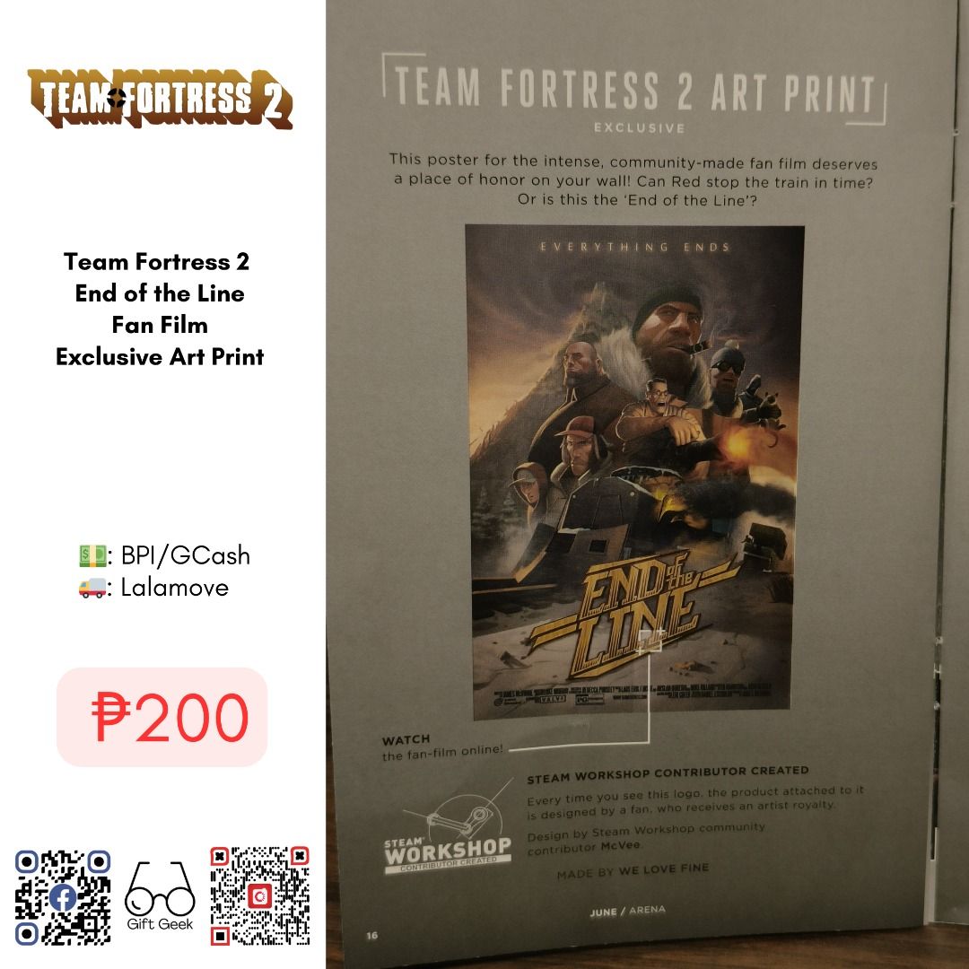 Team Fortress 2 End of the Line Fan Film Exclusive Art Print, Hobbies ...