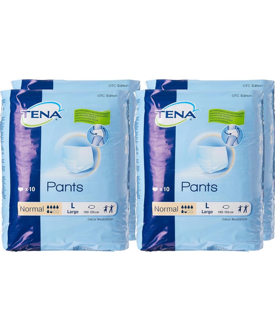 Tena Pants Normal L Size Odour Neutralizer Pack , Health & Nutrition ...