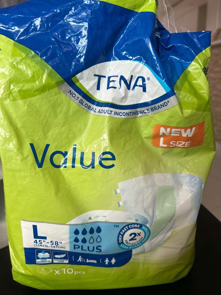 Tena value L, Health & Nutrition, Assistive & Rehabilatory Aids, Adult Incontinence on Carousell