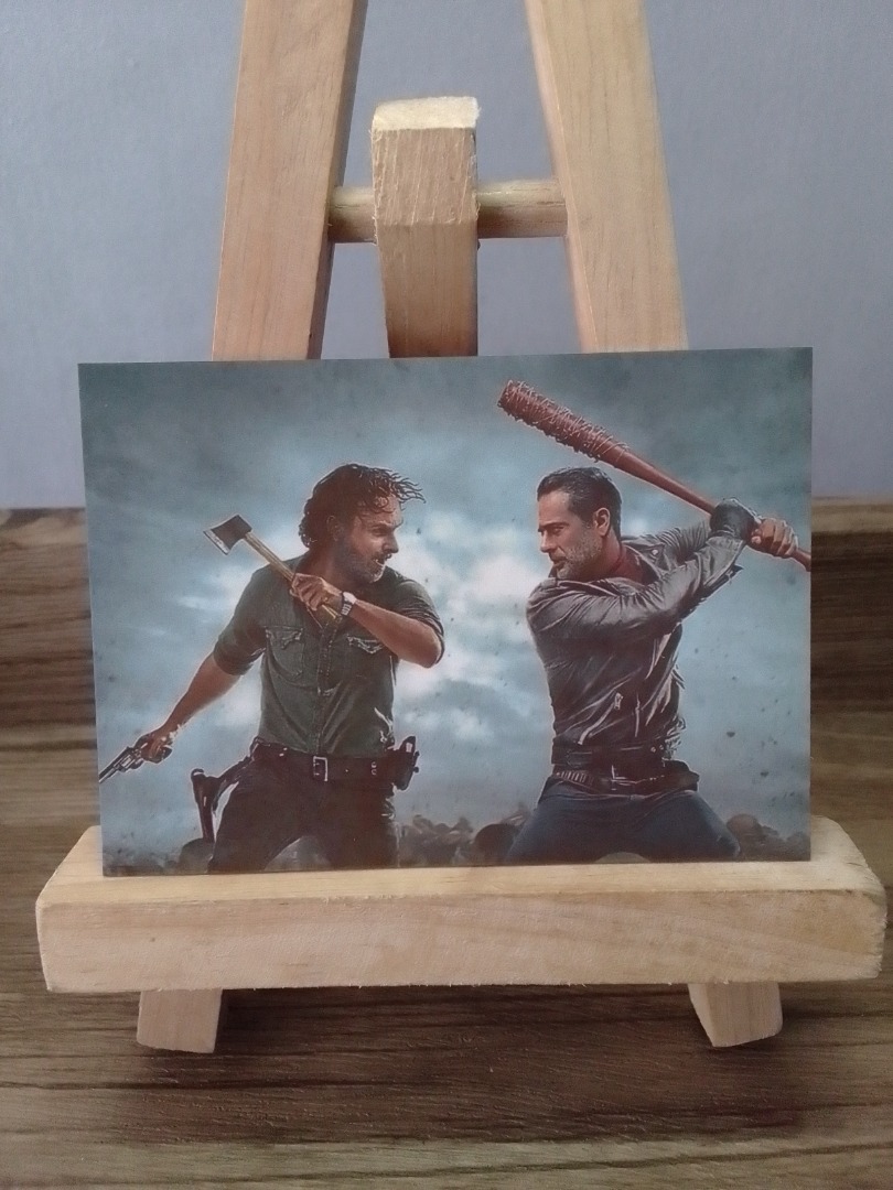 THE WALKING DEAD RICK VS. NEGAN FAN CARD - CUSTOM, Hobbies & Toys ...
