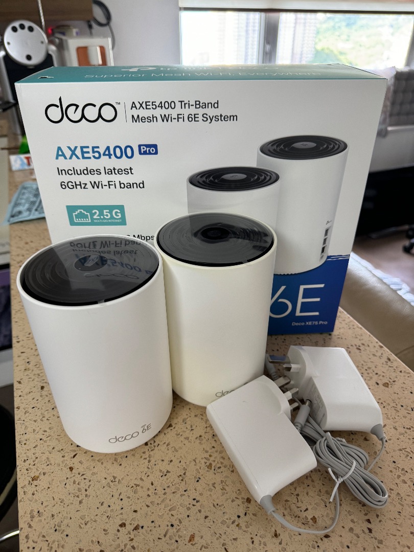 (1個）TP-Link Deco XE75 Pro AXE5400 三頻 2.5G WAN/LAN Mesh Wi-Fi 6E Router ...