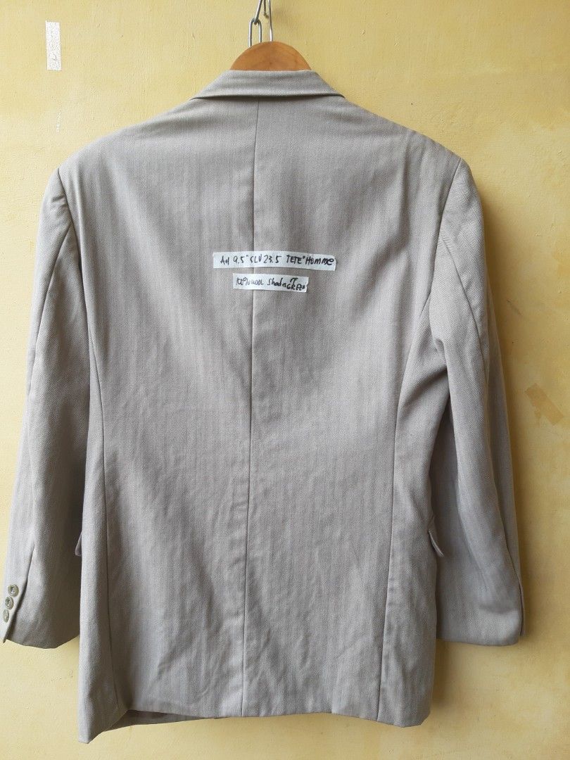 Tete Homme kaToh kazutaka Wool Shades of light green and brown Coat set ...