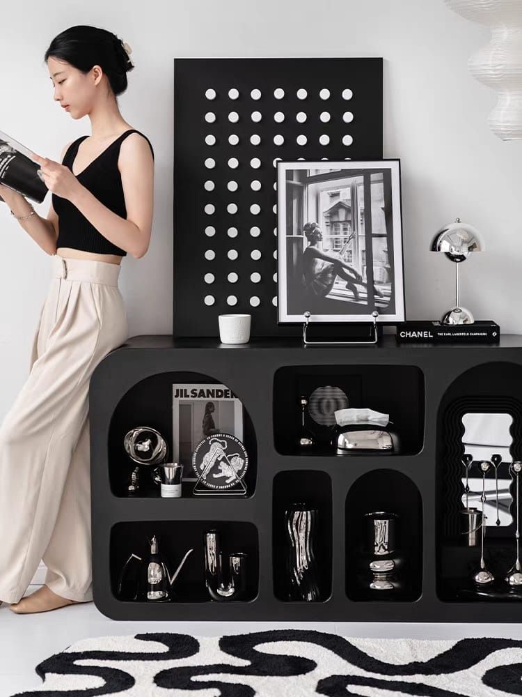 [TWS] MODERN BLACK DISPLAY SHELF, Furniture & Home Living, Furniture ...