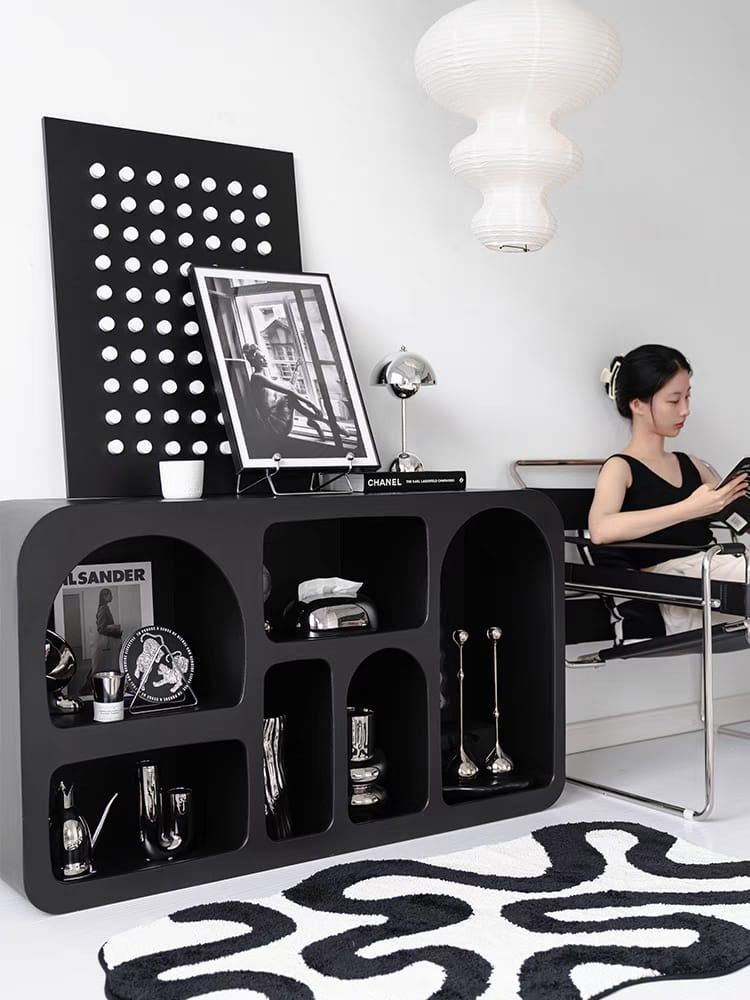 [TWS] MODERN BLACK DISPLAY SHELF, Furniture & Home Living, Furniture ...