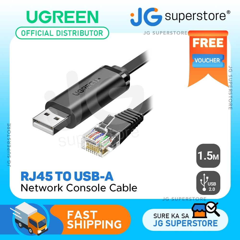UGREEN RJ45 Ethernet LAN to USB 2.0 Type-A Networking Console Cable for ...
