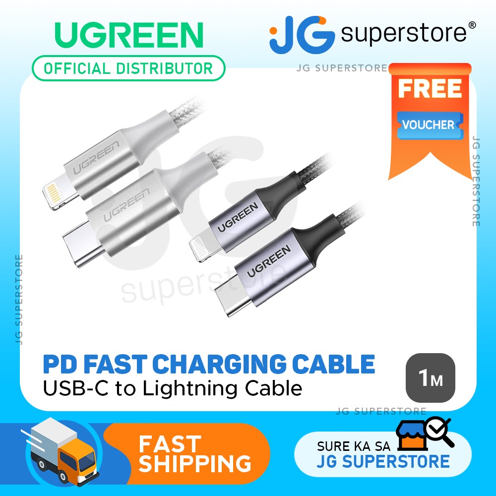 UGREEN USB-C to Lightning Cable 3A Fast Charging Cable Aluminum Braided ...