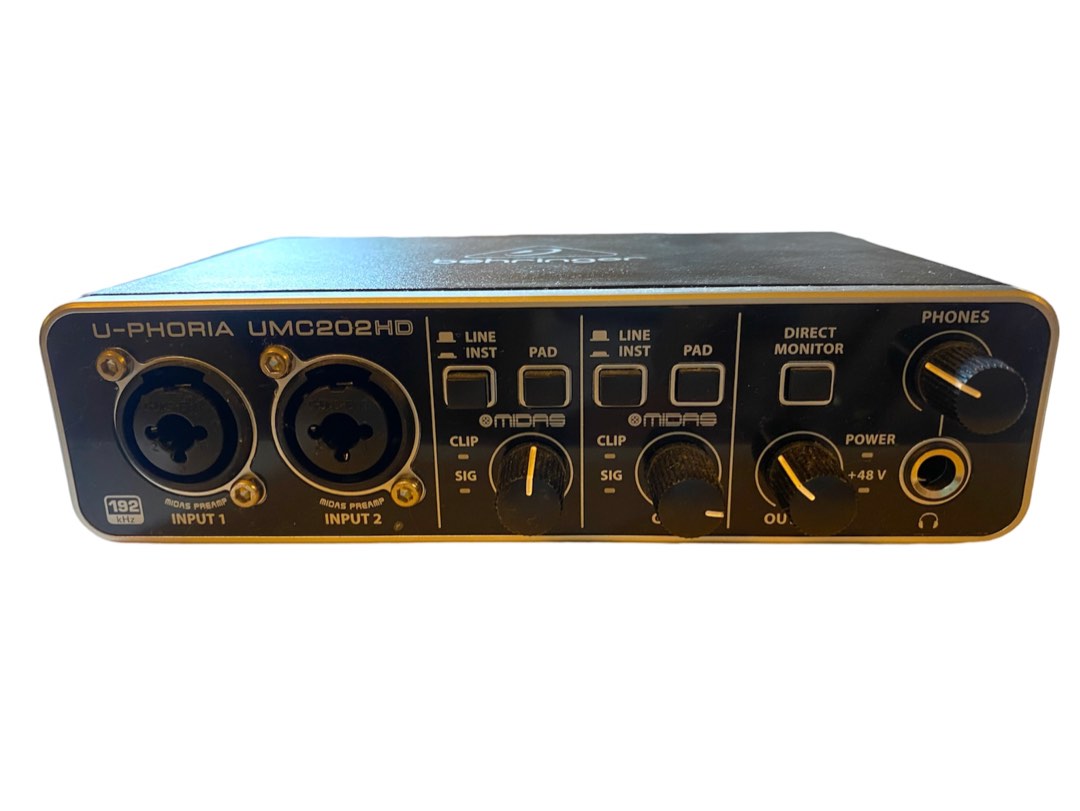 UMC202HD U-Phoria Audiophile USB Audio Interface, Audio, Soundbars ...