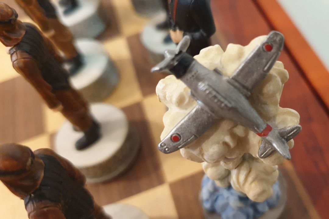 Veronese Hand Painted WW2 Wooden Chess Set, Hobbies & Toys, Toys ...