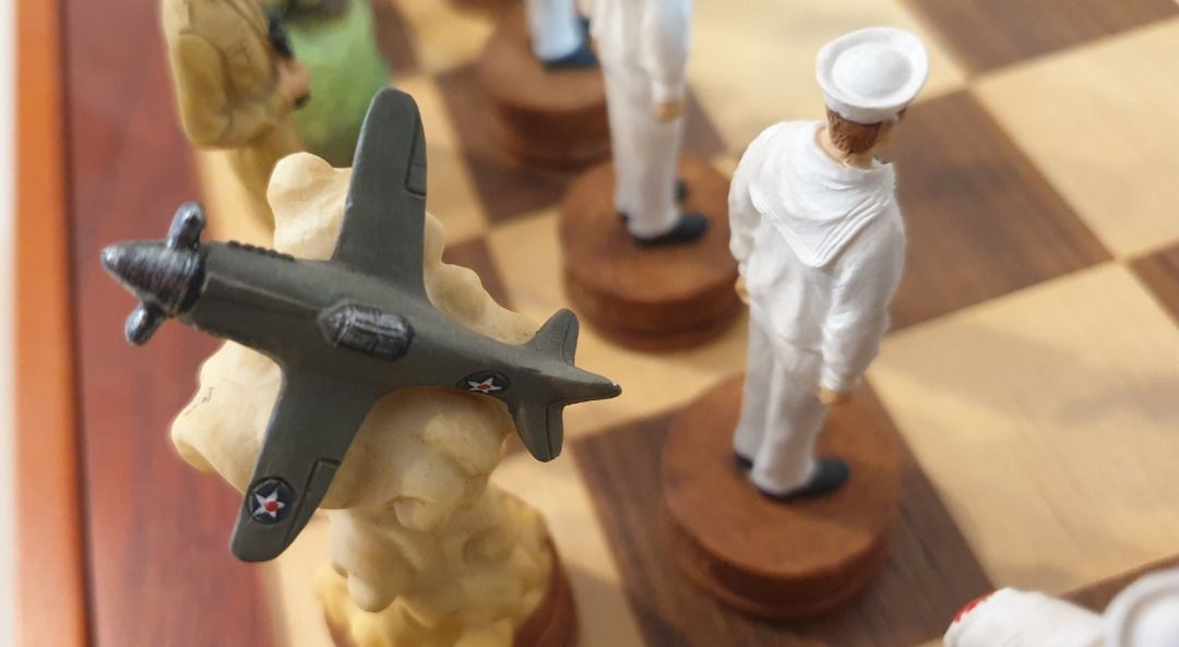 Veronese Hand Painted WW2 Wooden Chess Set, Hobbies & Toys, Toys ...