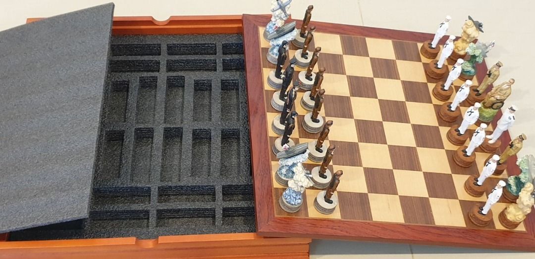 Veronese Hand Painted WW2 Wooden Chess Set, Hobbies & Toys, Toys ...