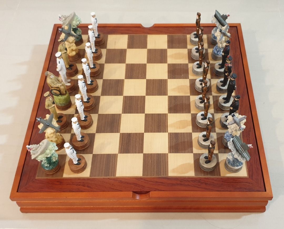 Veronese Hand Painted WW2 Wooden Chess Set, Hobbies & Toys, Toys ...