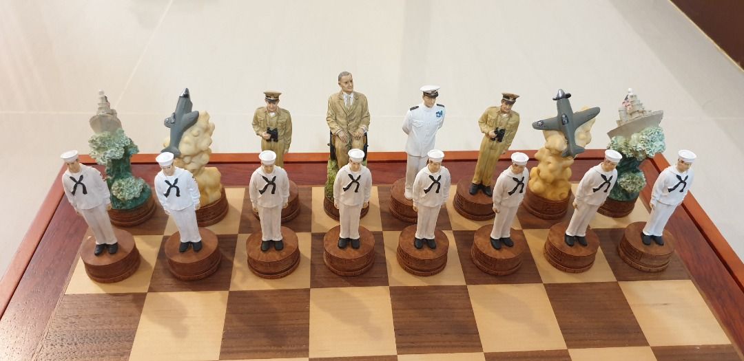 Veronese Hand Painted WW2 Wooden Chess Set, Hobbies & Toys, Toys ...