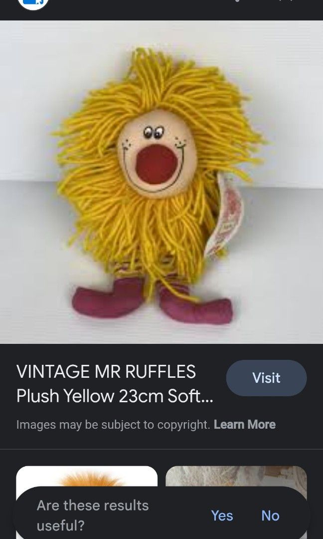 VINTAGE 1980's Mr. Ruffles Plush Yellow, Hobbies & Toys, Toys & Games ...