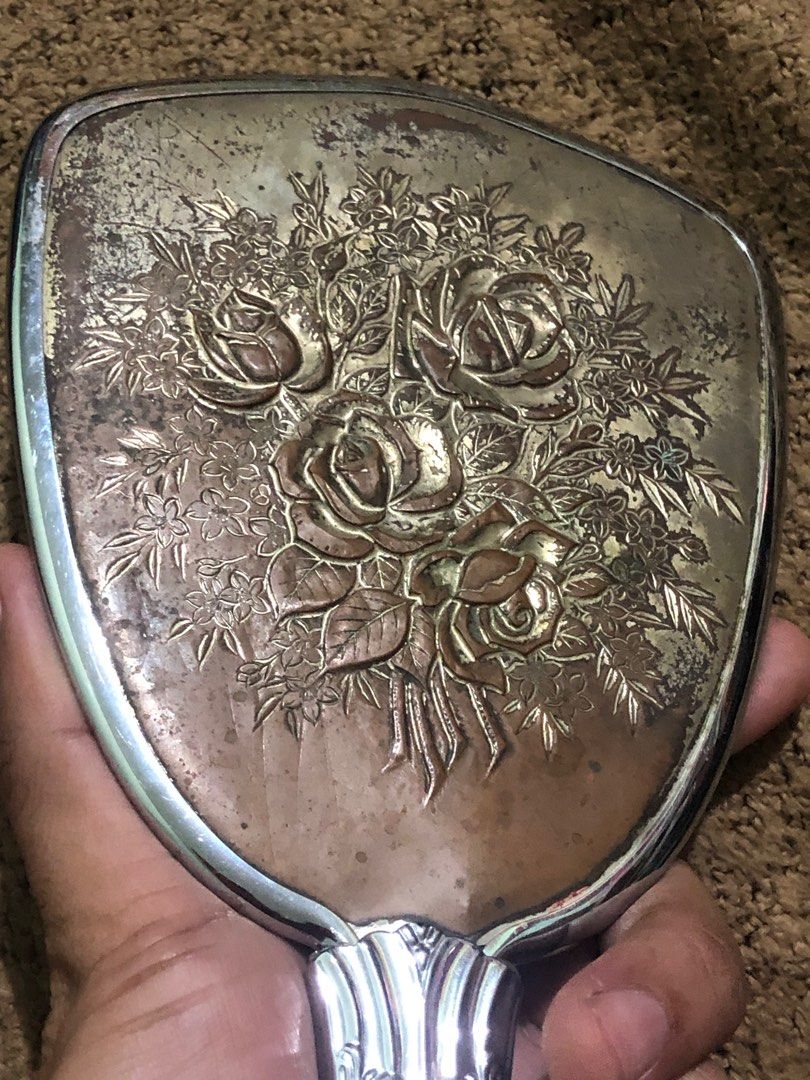 Vintage japan metal hand mirror, Hobbies & Toys, Memorabilia ...