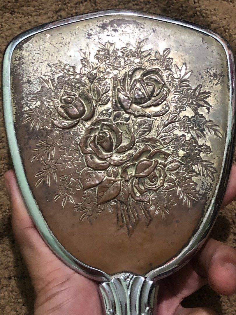 Vintage japan metal hand mirror, Hobbies & Toys, Memorabilia ...