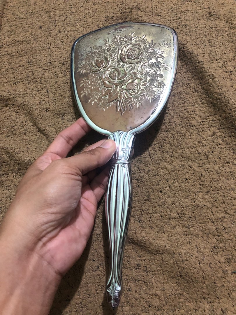 Vintage japan metal hand mirror, Hobbies & Toys, Memorabilia ...