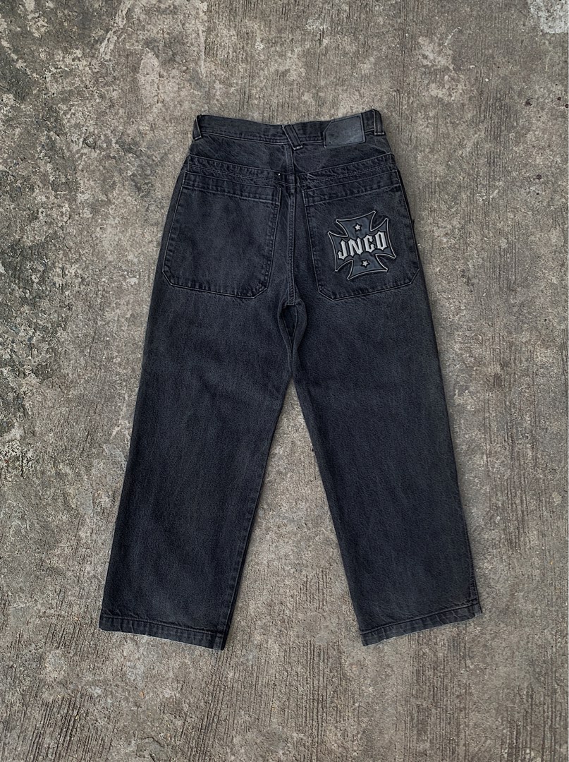 Vintage JNCO Metal Cross Logo, Men's Fashion, Bottoms, Jeans on Carousell