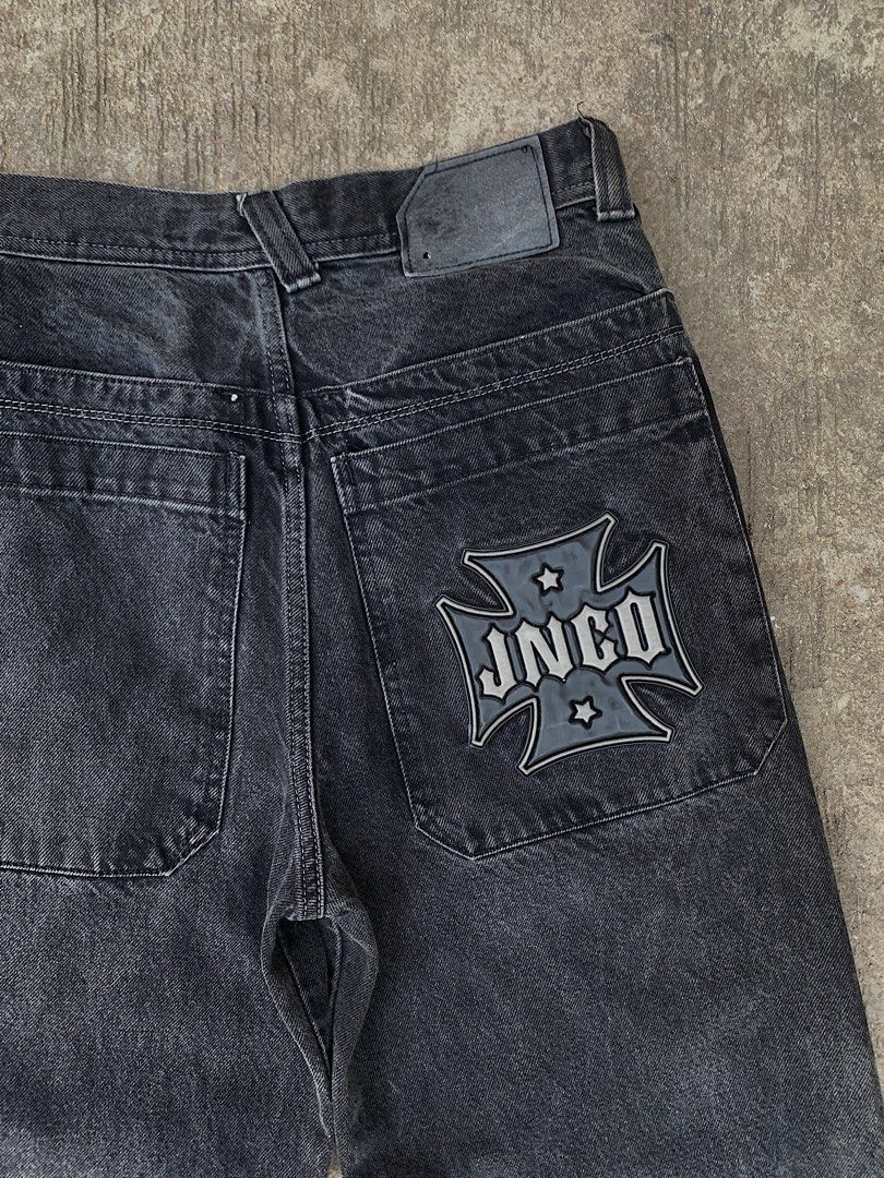 Vintage JNCO Metal Cross Logo, Men's Fashion, Bottoms, Jeans on Carousell